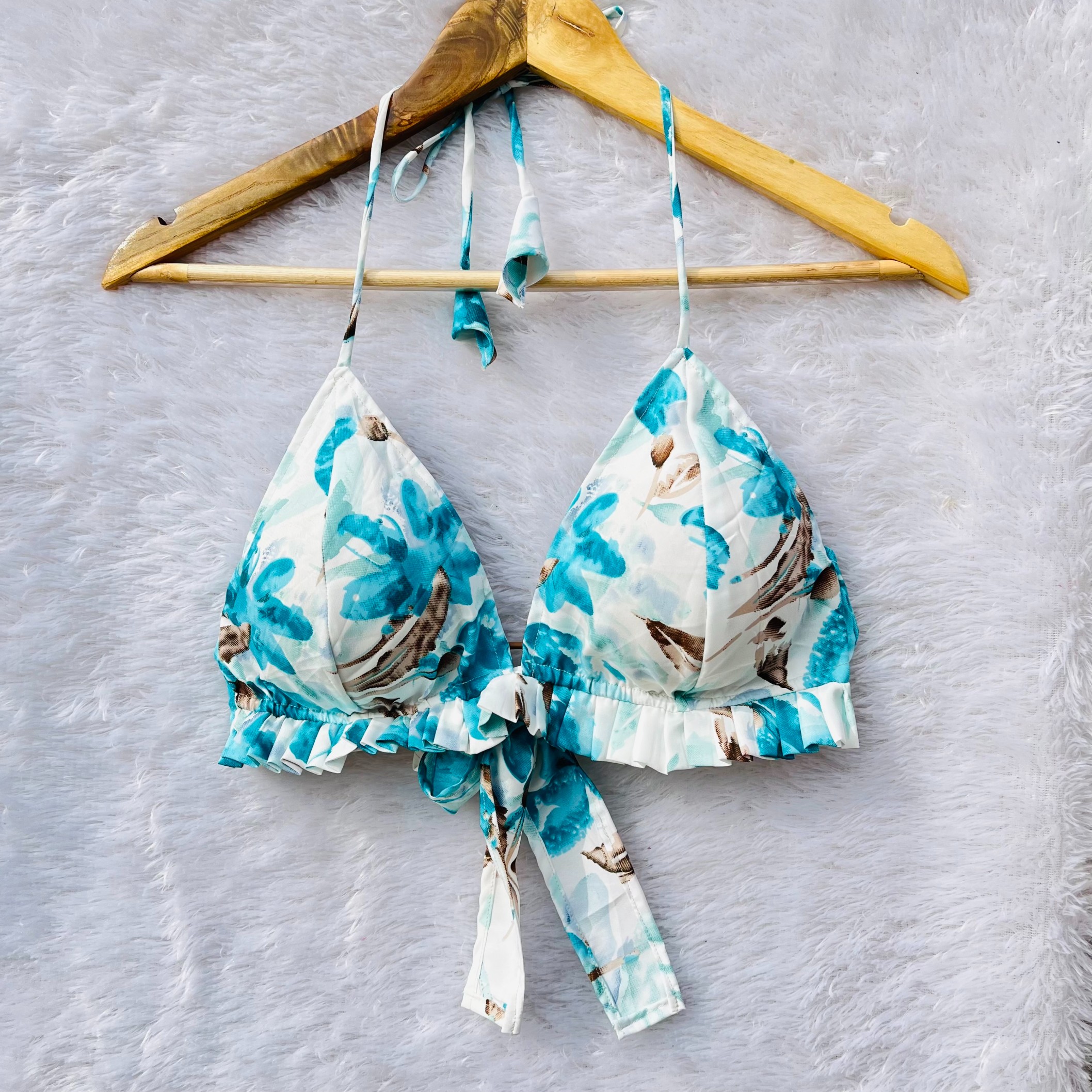 Baby Blue Back Knot Bralette